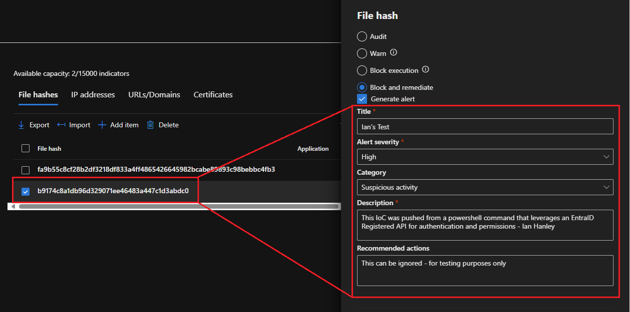 Push Iocs With Powershell Via Api